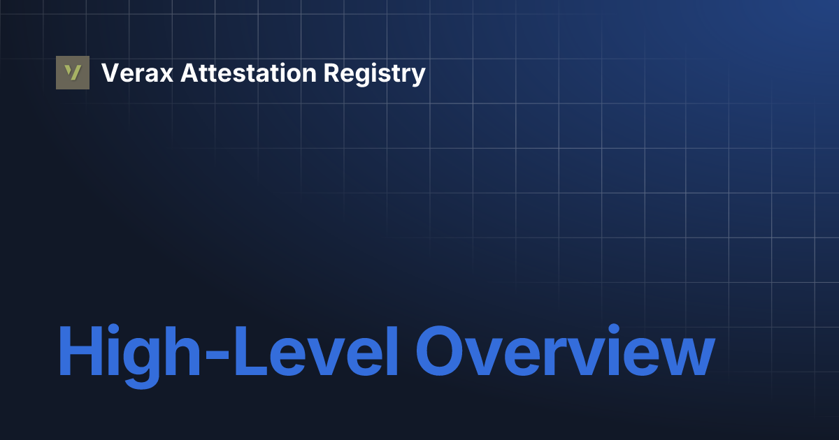 High-Level Overview | Verax Attestation Registry